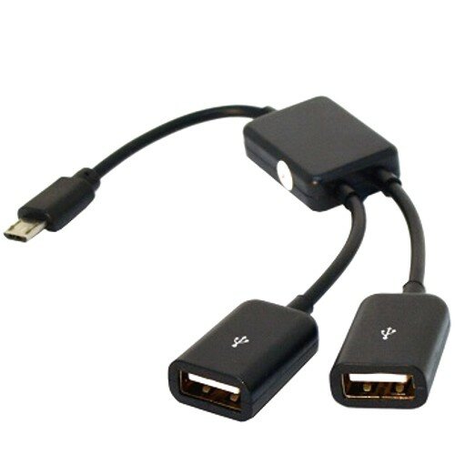 Кабель USB-MicroBm/Af/Af OTG KS-320 - 0.1м чёрный