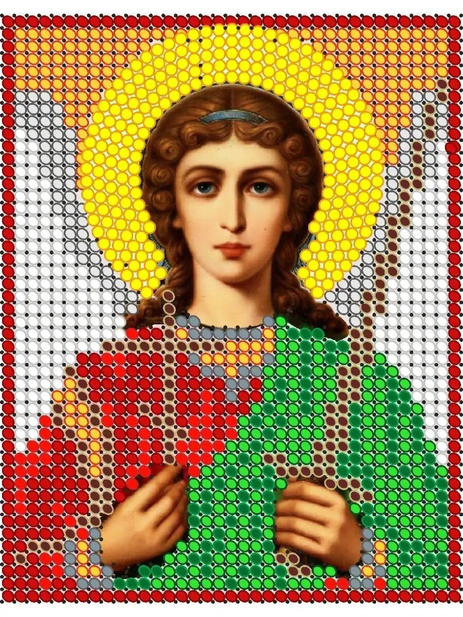 Алмазная мозаика икона Ангел Хранитель 9х12 см