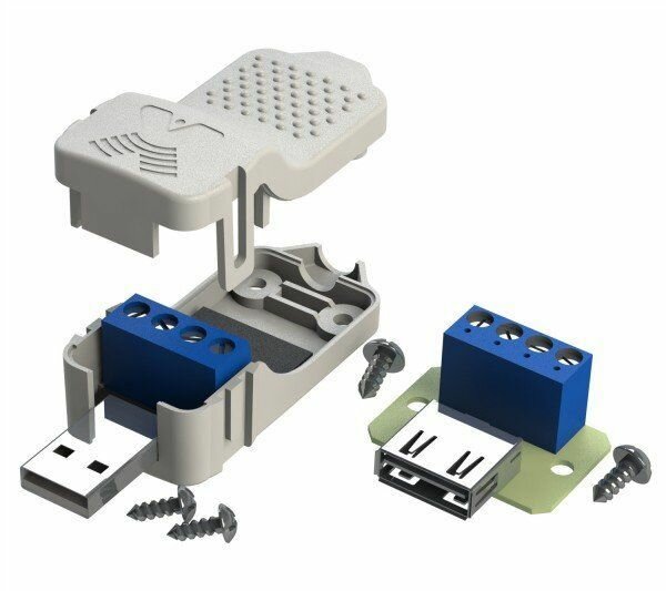 Разборный USB-удлинитель Unibox, без кабеля (для UTP/FTP-кабеля "витая пара")