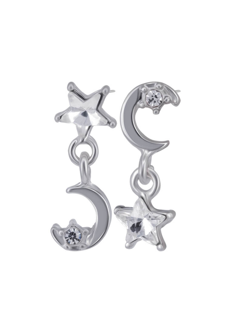 Серьги с подвесками, фианит