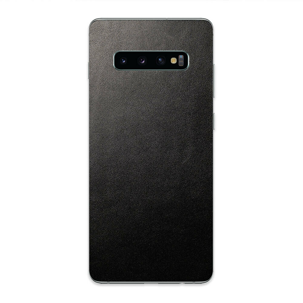 Наклейка Glueskin из натуральной кожи JUST BLACK для Samsung Galaxy S10 Plus