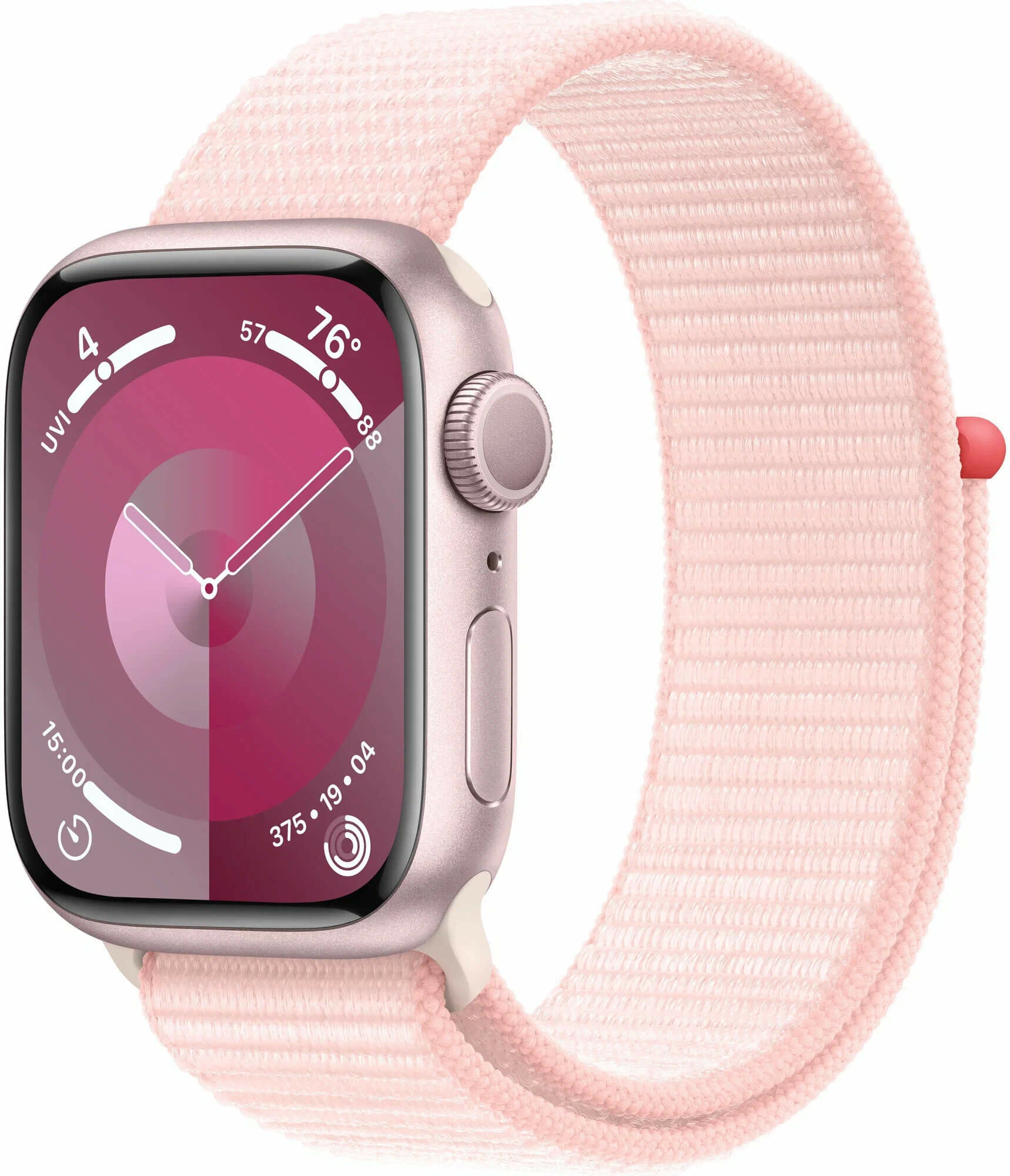 Умные часы Apple Watch Series 9 41 мм Aluminium Case GPS, Pink/Light Pink Sport Band