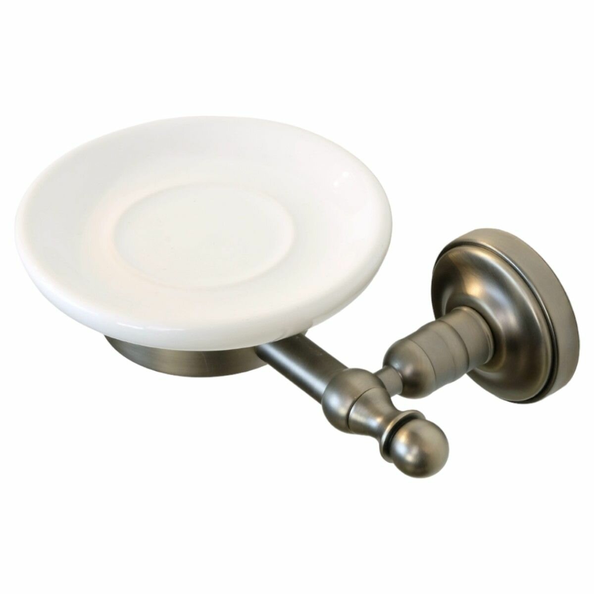 Mыльница настенная Mirella, керамика/состаренное серебро