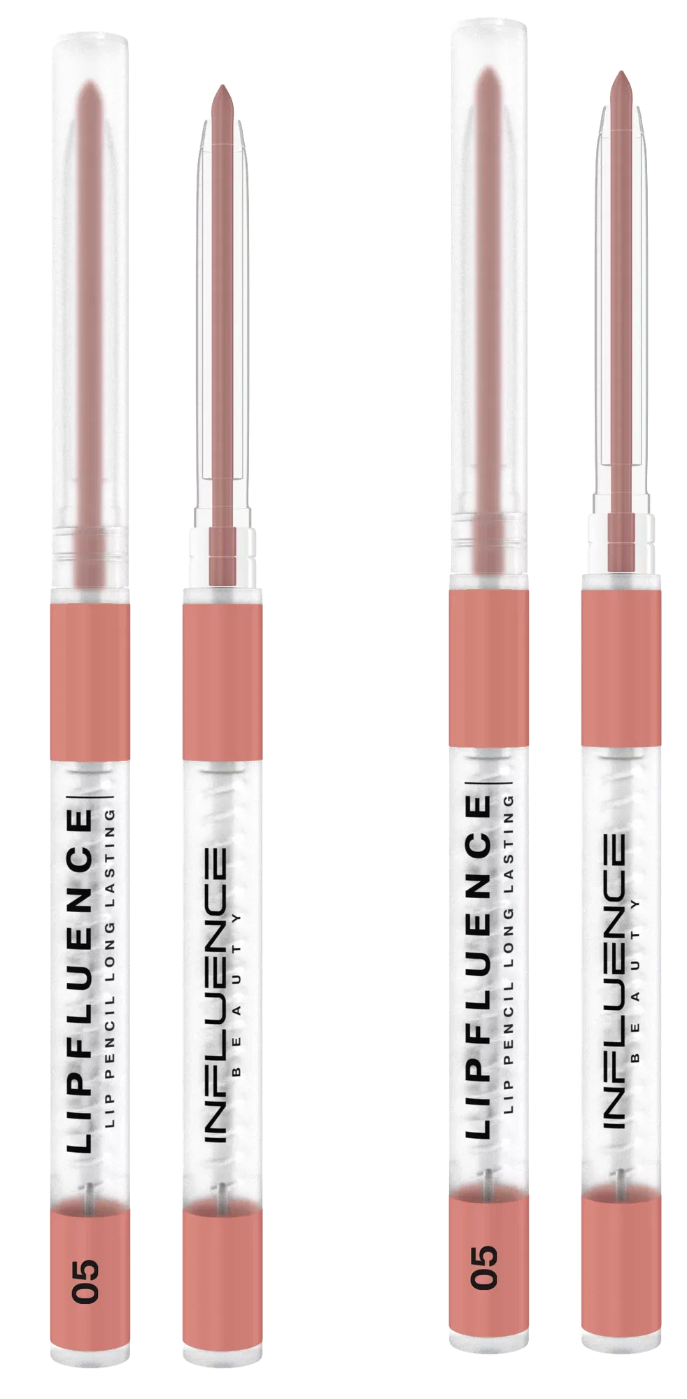 Карандаш для губ автоматический гелевый стойкий Influence Beauty Lipfluence т.05 2 шт