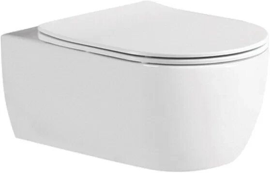 Унитаз подвесной Aquatek Европа AQ1106L-00 безободковый, с сиденьем микролифт, белый