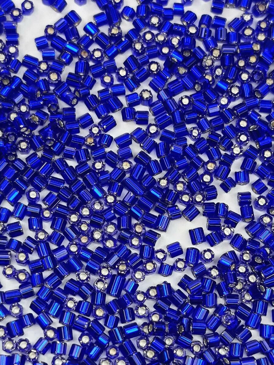 Чешский бисер, рубка -10/0 (1,9 мм) 37100 синий