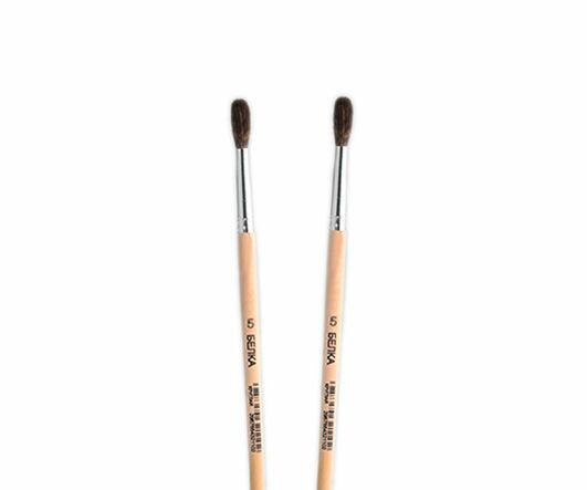 Кисть белка круглая 5 "Артекс" ученическая. Комплект из 2 штук