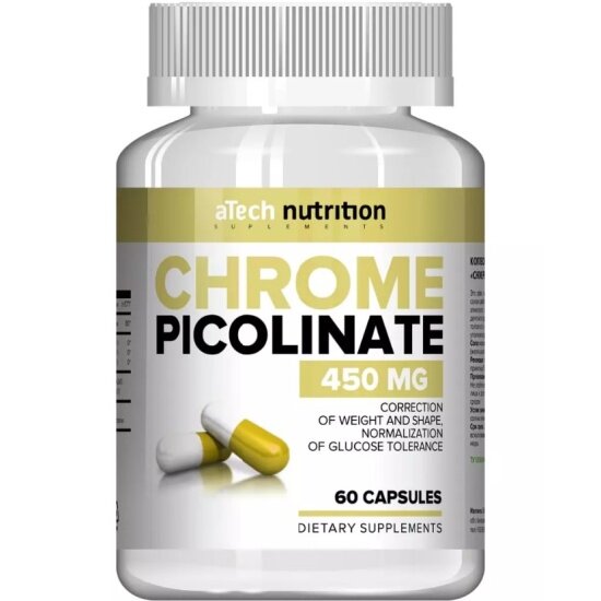 БАД Atech Nutrition Пиколинат хрома 450 мг 60 капсул