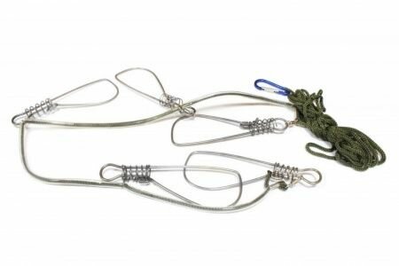 Кукан для рыбы (трос + 5 карабинов)