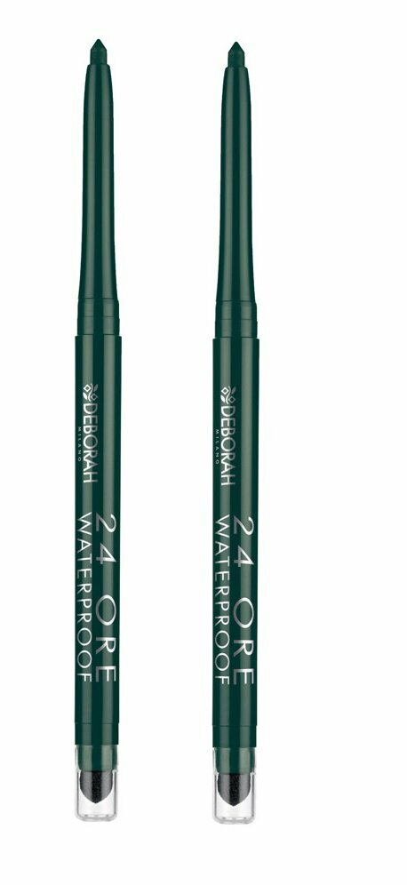 Карандаш для глаз Deborah Milano, 24 Ore Waterproof Eye Pencil, автоматический тон 06 Зеленый лес, 0,5 г, 2 шт.