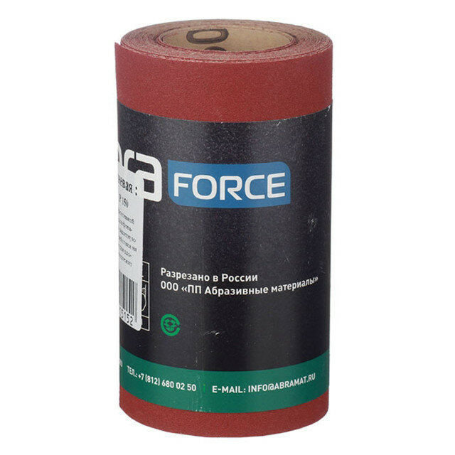 Коричневая бумага шлифовальная наждачная ABRAFORCE 115ммх5м Р60, арт.500025945