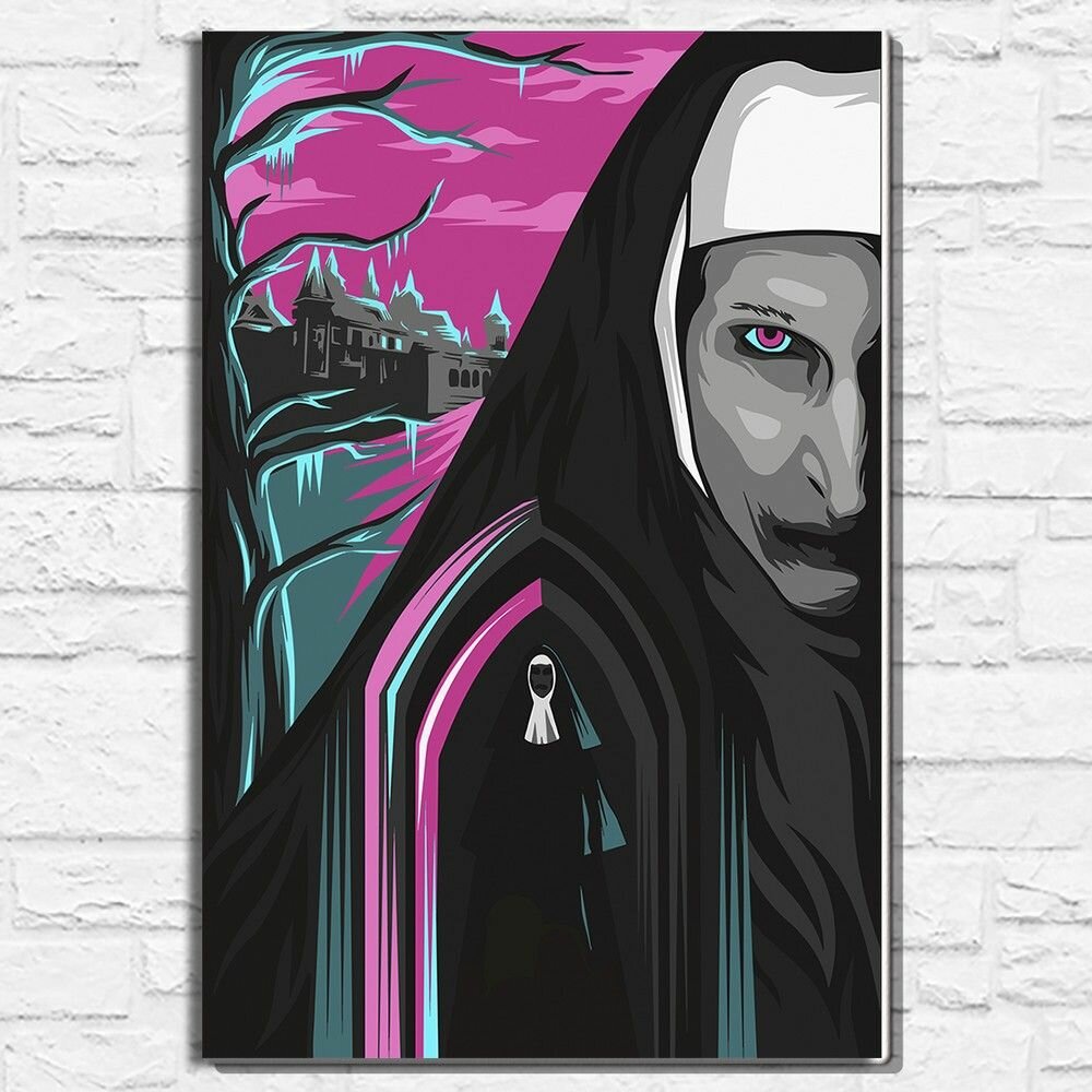Картина по номерам на холсте фильм THE NUN (Монахиня, ужасы, кинофильм) - 15209 В 60x40
