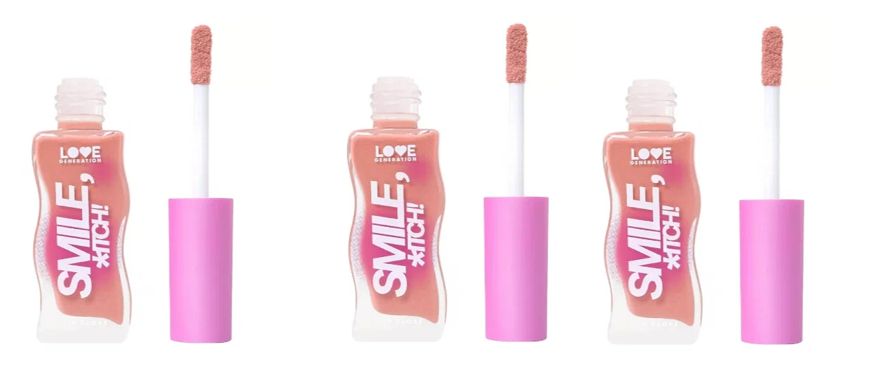 Блеск для губ Love Generation Smile, *itch! тон 07 светлый бежевый, 10 мл 3 шт