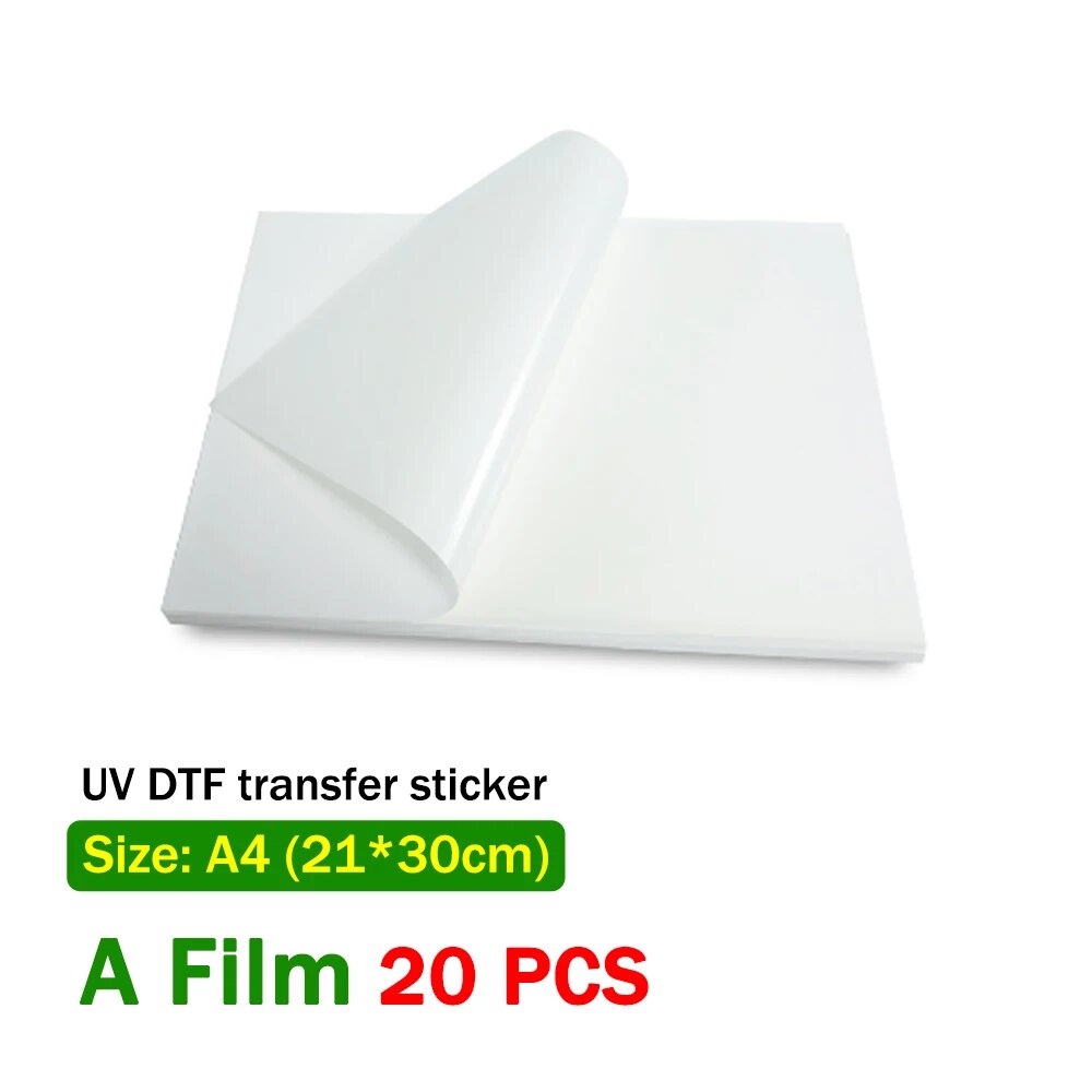 UV DTF пленка AB для УФ принтеров A Film A4 20PCS