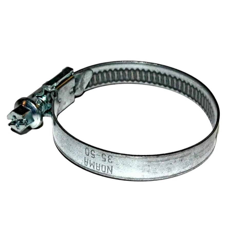 Хомут стяжной, нержавеющий, металлический, винтовой, червячный TORRO S 35-50/9 "NORMA" 1шт