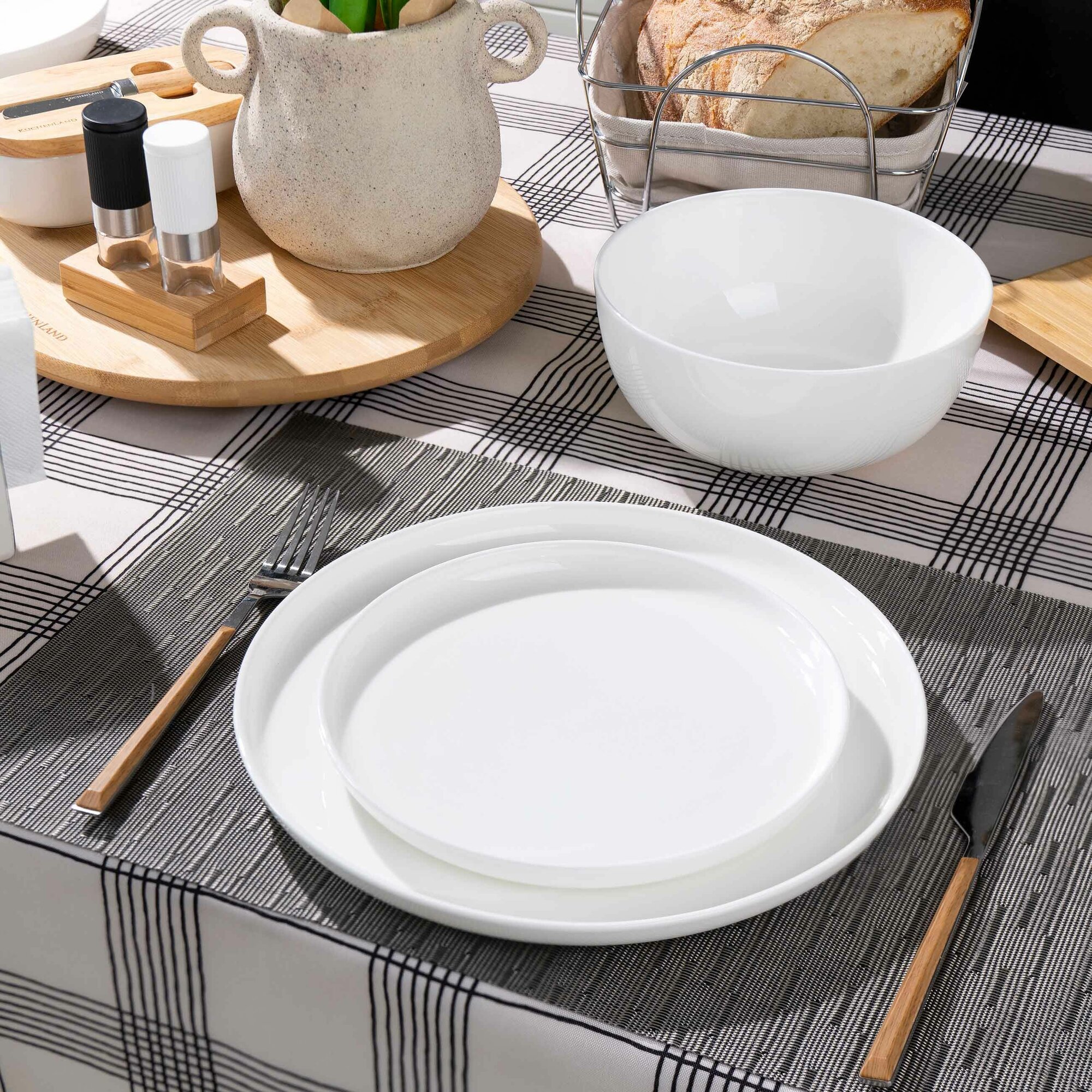 Тарелка десертная, Kuchenland, 20 см, 2 шт, фарфор F, белая, Ideal white