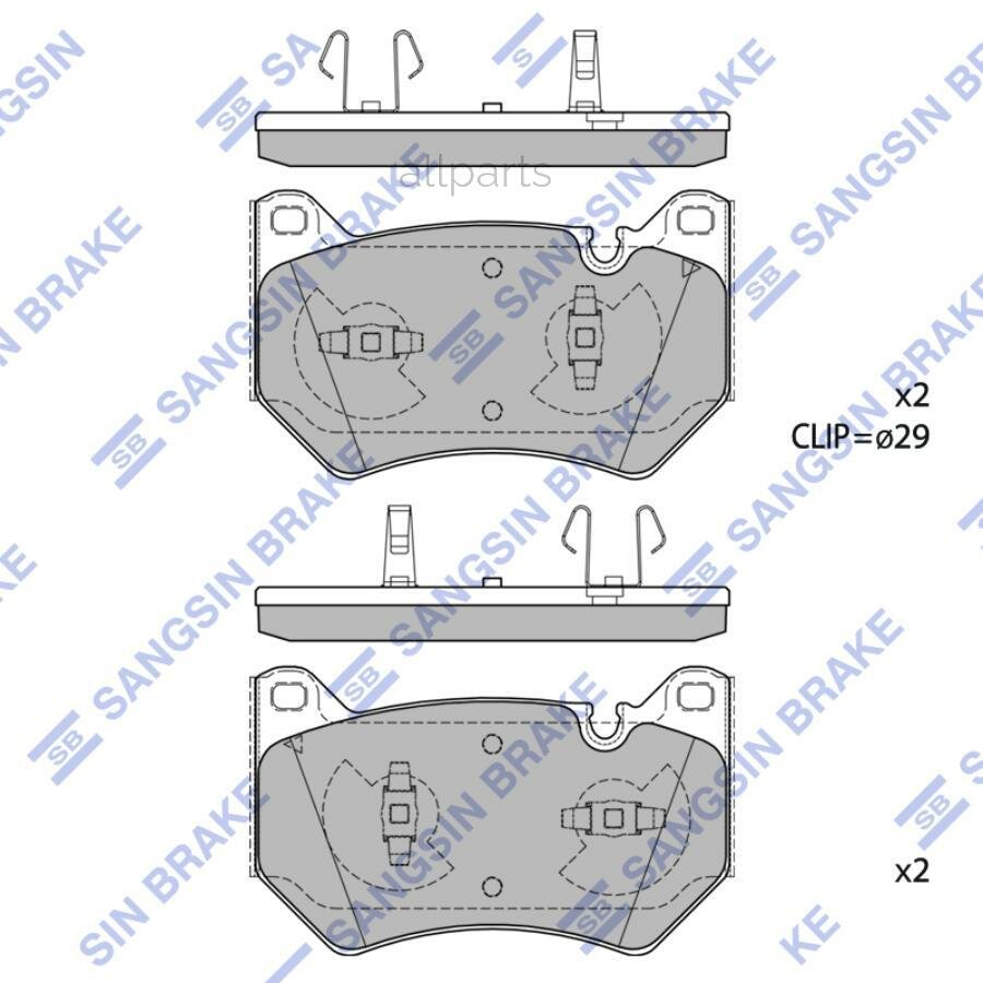 SANGSIN BRAKE SP4518 SP4518 колодки дисковые передние! 135x81x17\ Audi Q5 II 2.0 17>