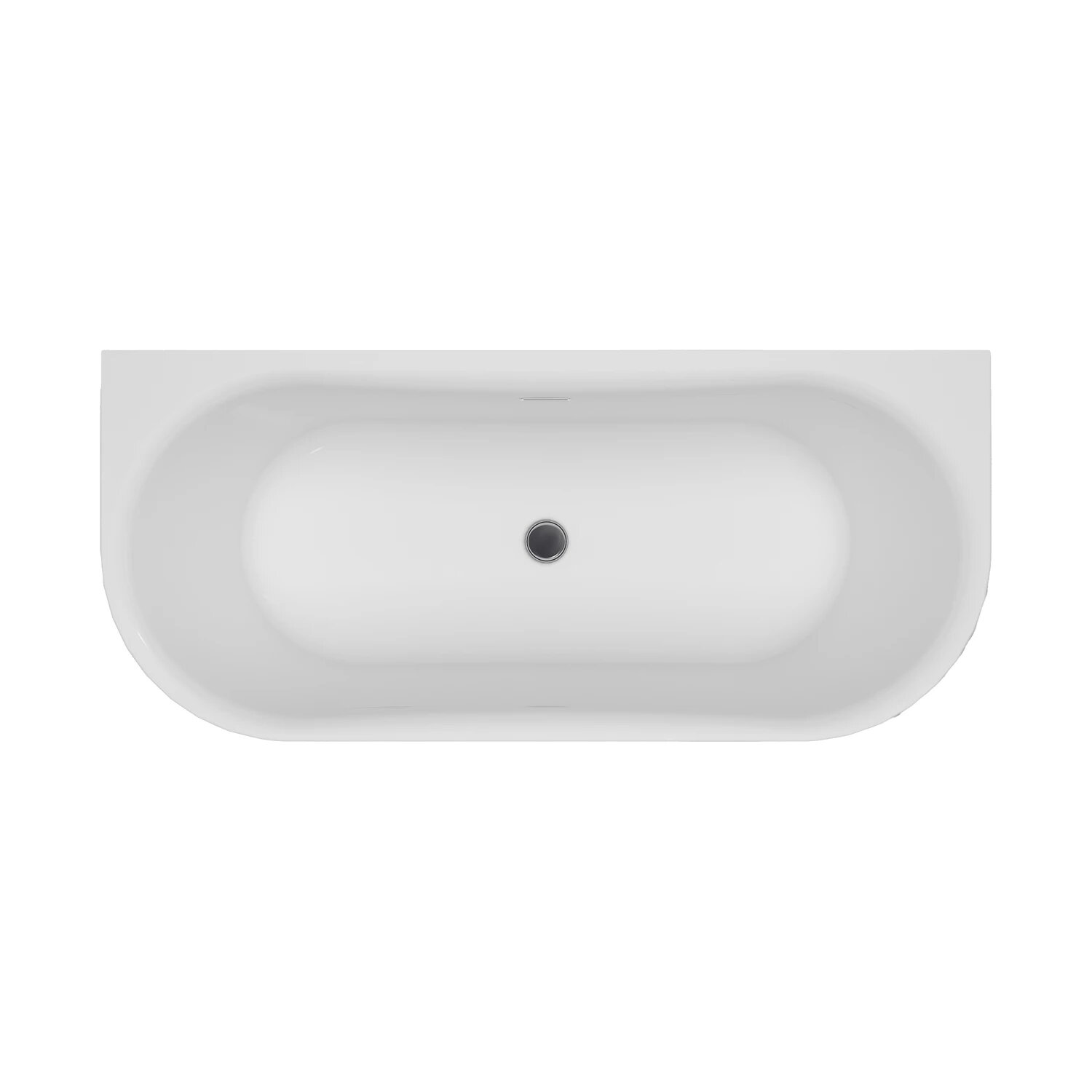 Акриловая ванна Azario ENGELS белая, пристенная в комплекте с сифоном и металлической рамой 1700 ENG17075