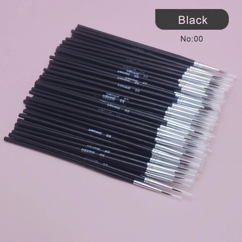 Набор кистей Jowoart из 100 шт. для ручной росписи Черный, black 00