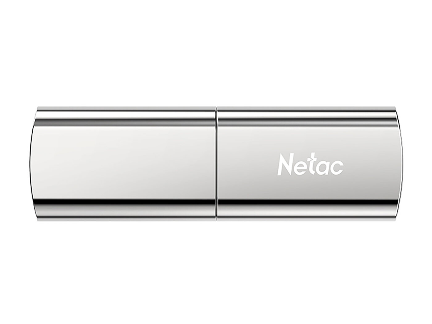 Флешка (flash-накопитель) Netac US2, 128 ГБ, USB 3.2, серебристый металл, NT03US2N-128G-32SL