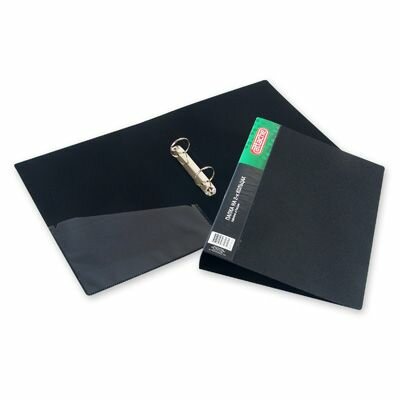 Папка на 2-х кольцах Attache F502/07, А4, 35/42мм, пластик, черная 50285
