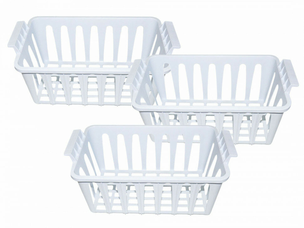 Набор корзин морозильного ларя БИРЮСА Б-100, Б-155, Б-210, Б-240 (пластиковая, для комп. ларей) - 3шт. NB-0761020001 У (3) Набор корзин морозильного ларя БИРЮСА Б-100, Б-155, Б-210, Б-240 (пластиковая, для комп. ларей) - 3