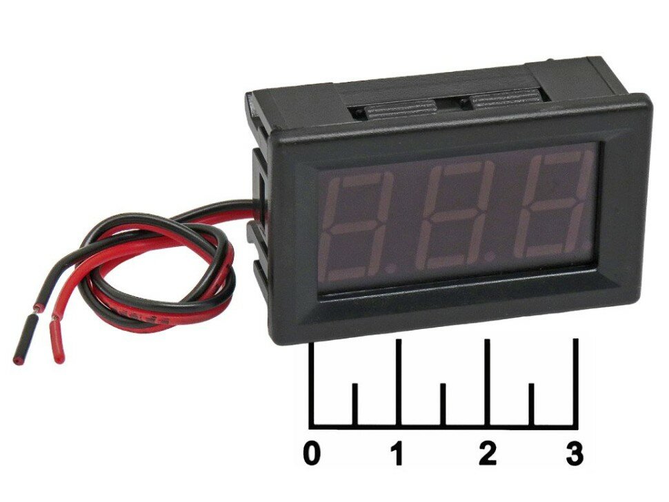 Радиоконструктор вольтметр 4.5-30V DC светодиодный синий 0.56" 2pin