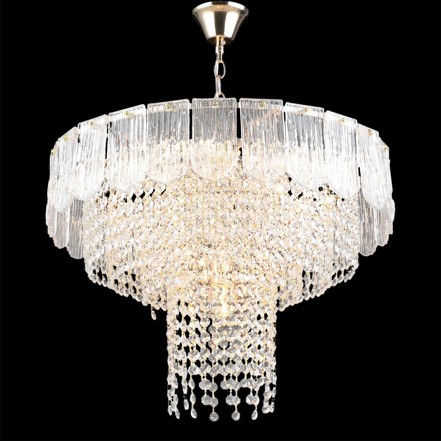 Люстра потолочная хрустальная в спальню Reluce 02438-0.4-07 FGD