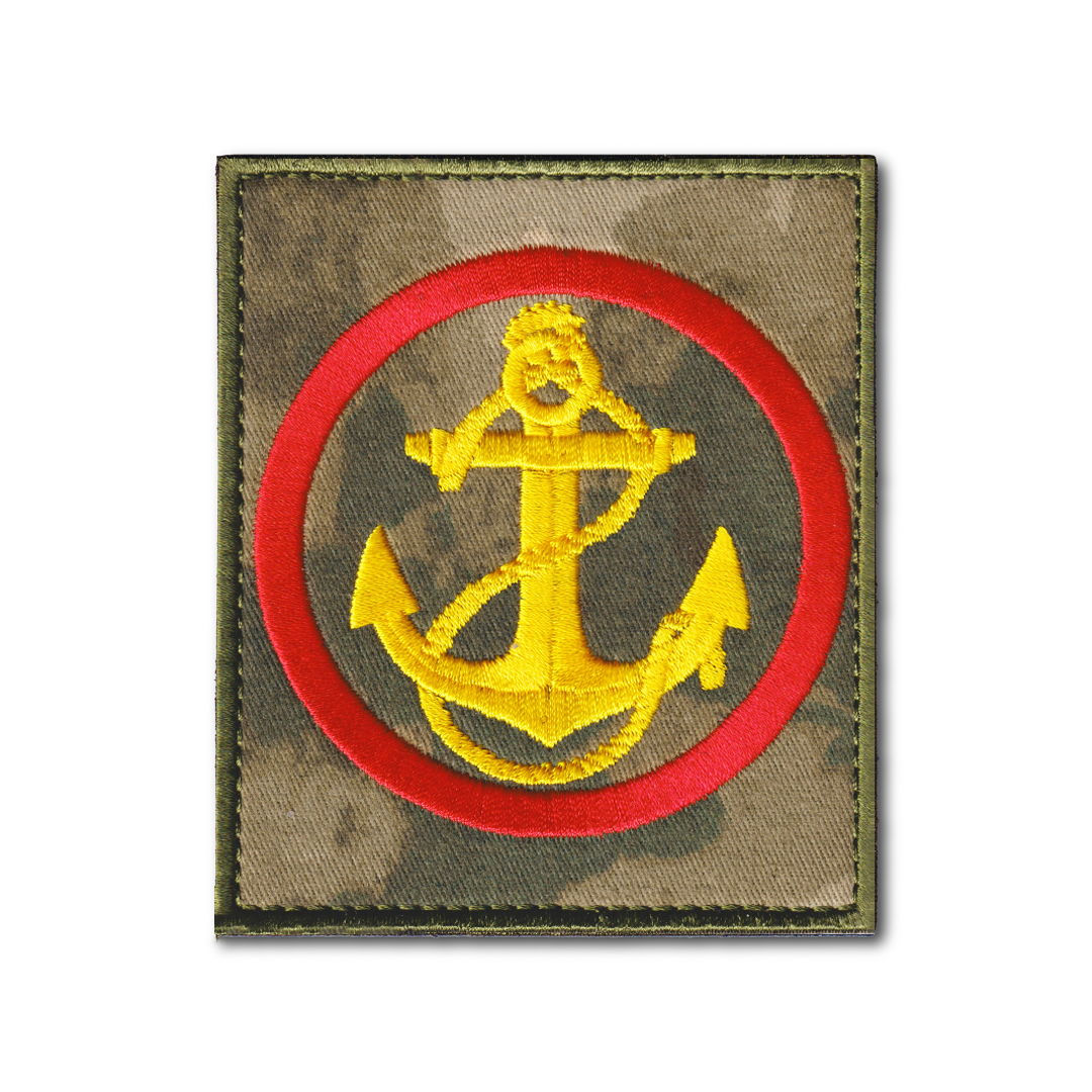 Нашивка ( Шеврон ) На Рукав Морская Пехота России 85х100 мм Мох (Мох / На липучке)