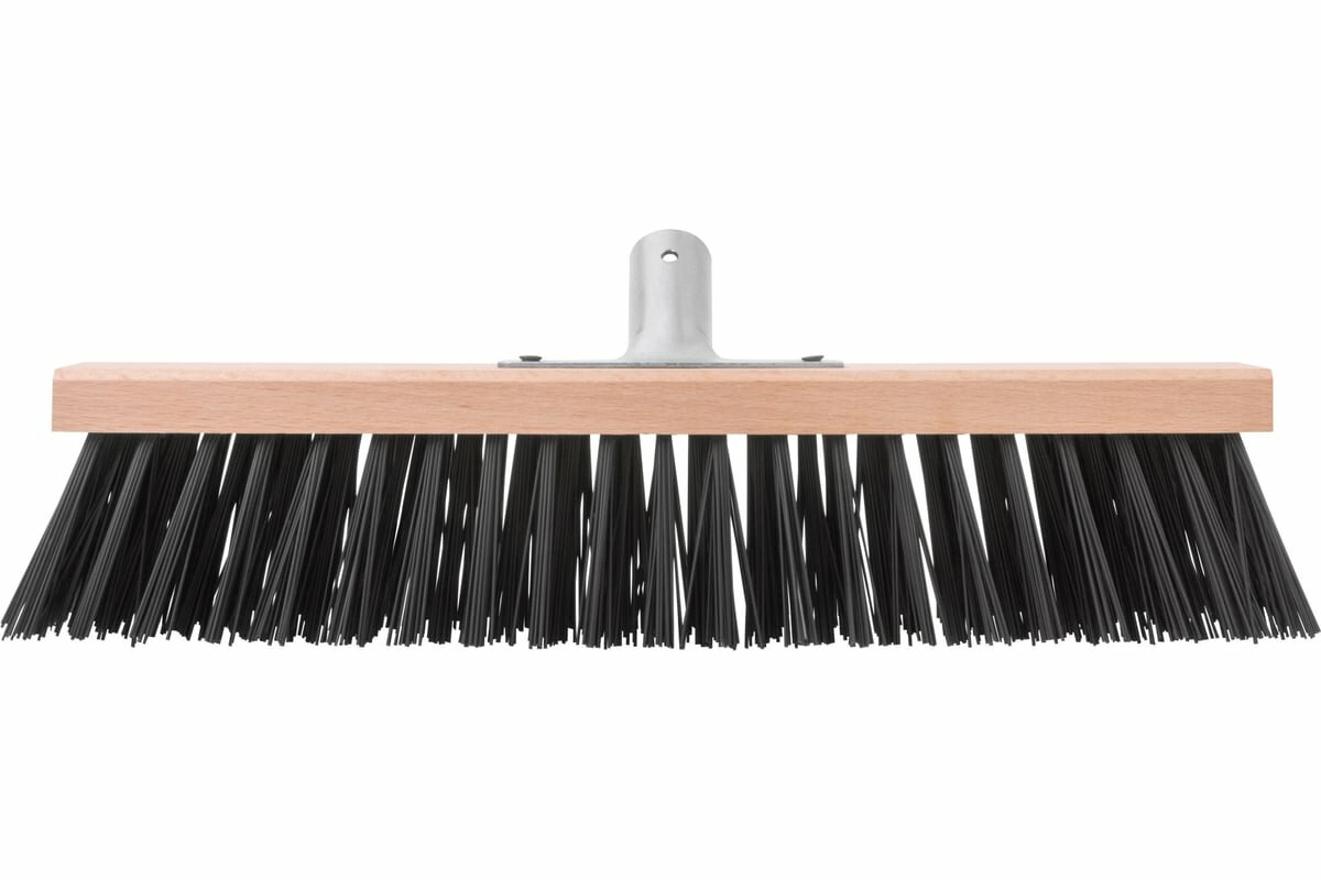 Щетка уличная FIT Профи деревянная, жесткая щетина, металлическая тулейка под углом, 5-ти рядная, 600x65 мм 68058