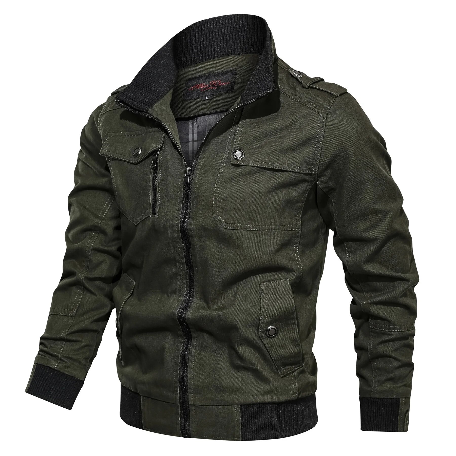 Мужская тактическая куртка-бомбер Chaifenko XXL, Зеленый, Army Green