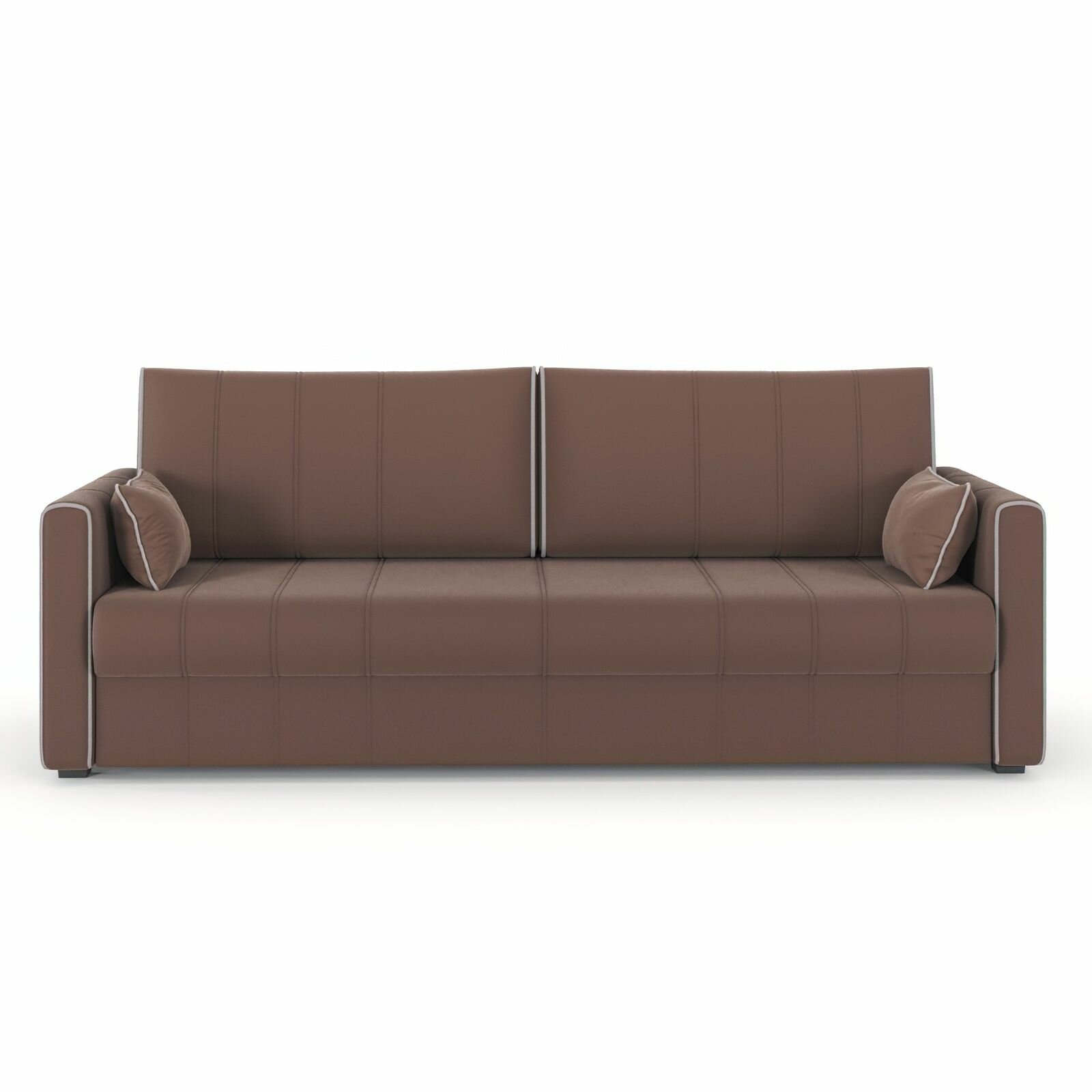 Диван-кровать Римини в коричневом велюре с механизмом еврокнижка