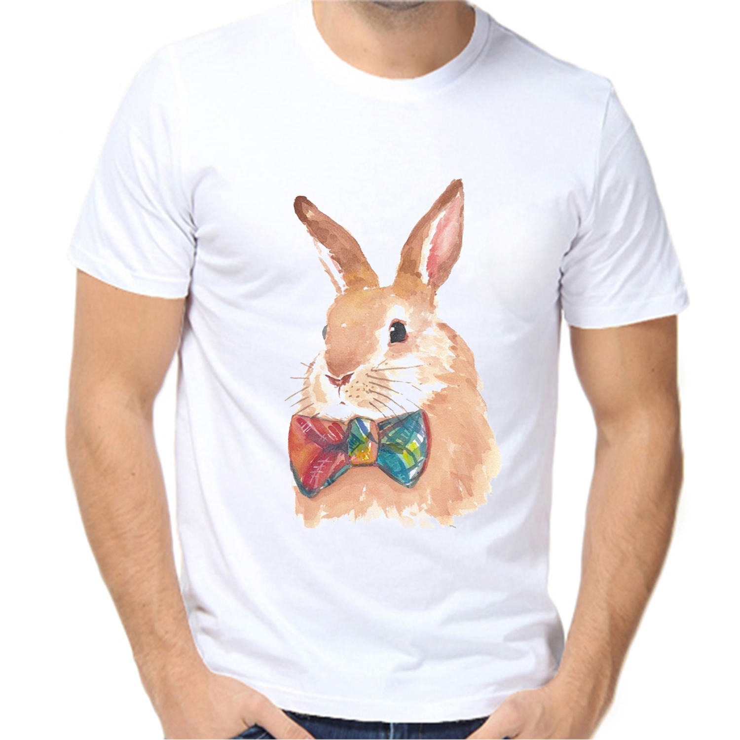 Футболка с принтом кролика