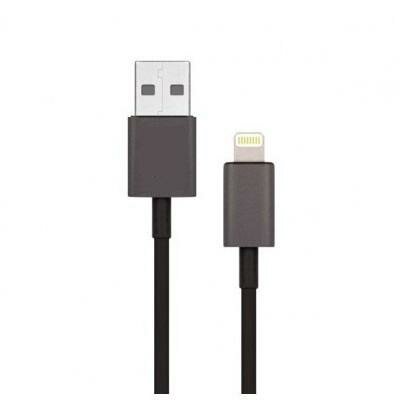 Кабель USB-Am Lightning Dialog CI-0310F black плоский - 1 метр чёрный