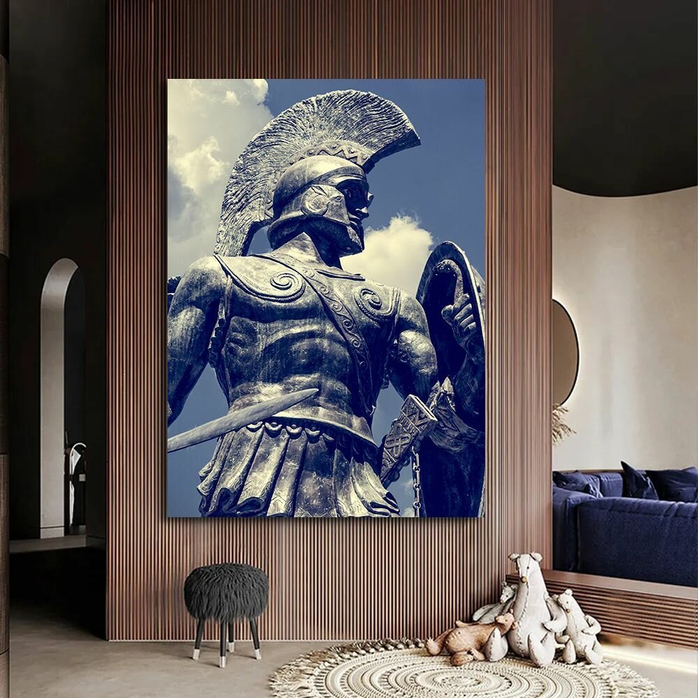 Картина "Давид граффити", 50x70 см, на деревянном подрамнике, экологичные чернила