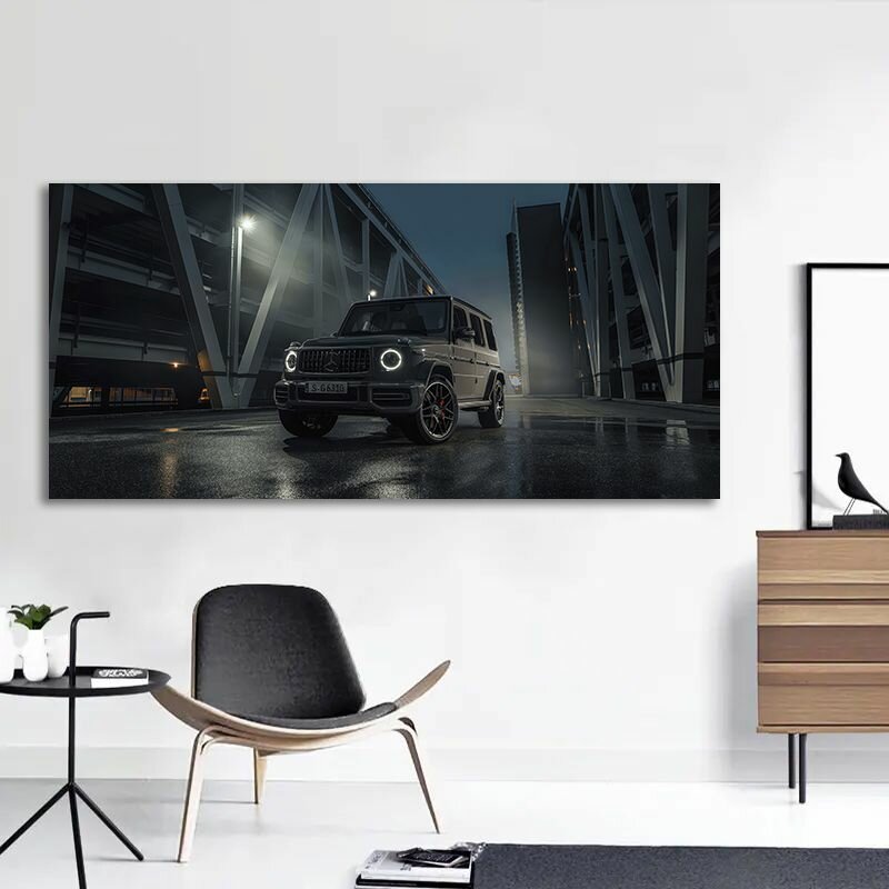 Картина "Мерседес Гелендваген", холст, на подрамнике, 40x80 см