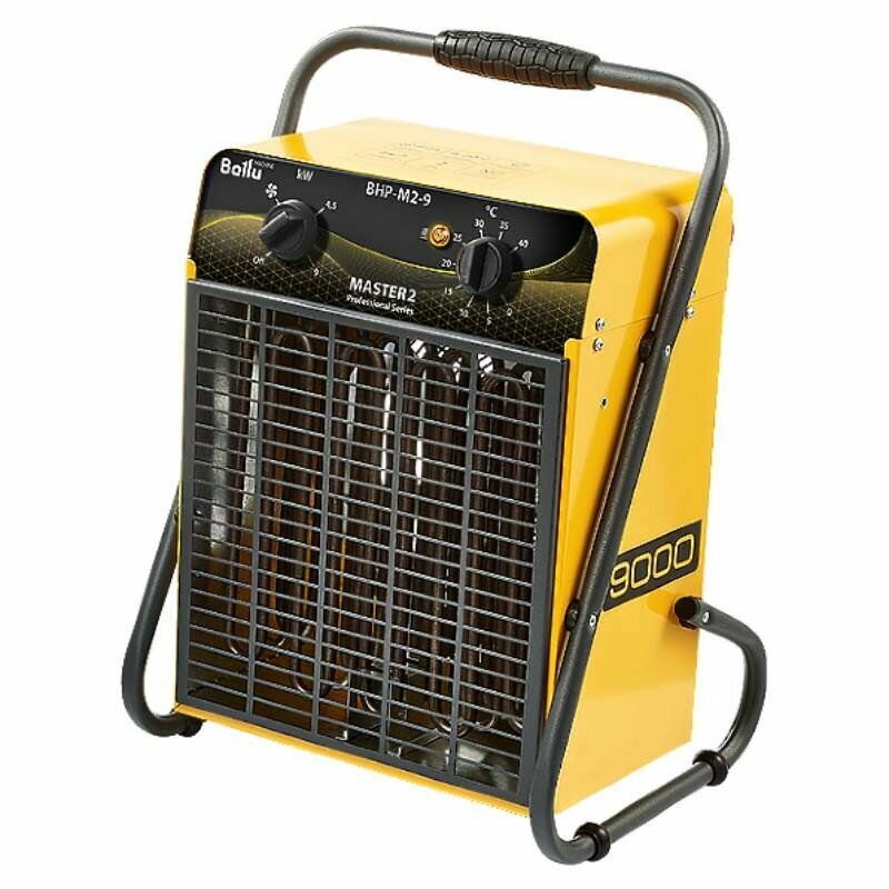 Пушка тепловая электрическая Ballu BHP-M2-9, 9кВт, до 90 кв м, желтый