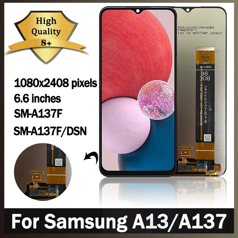 ЖК-дисплей 6,6 дюйма для Samsung A13 (SM- A137), A137F, A137F/DSN, A137F/DS, сенсорный экран, дигитайзер для samsung A137, ЖК-дисплей