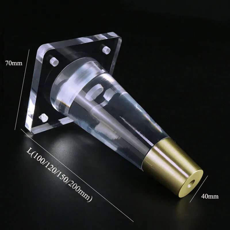 4 шт./лот, акриловые ножки для шкафа, Прозрачные ножки для дивана, ножки для мебели, прочный L-150mm