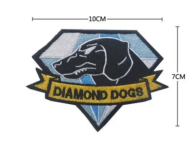 Нашивка Metal Gear Solid MGS 5 Diamond Dogs Серый, Diamond dog
