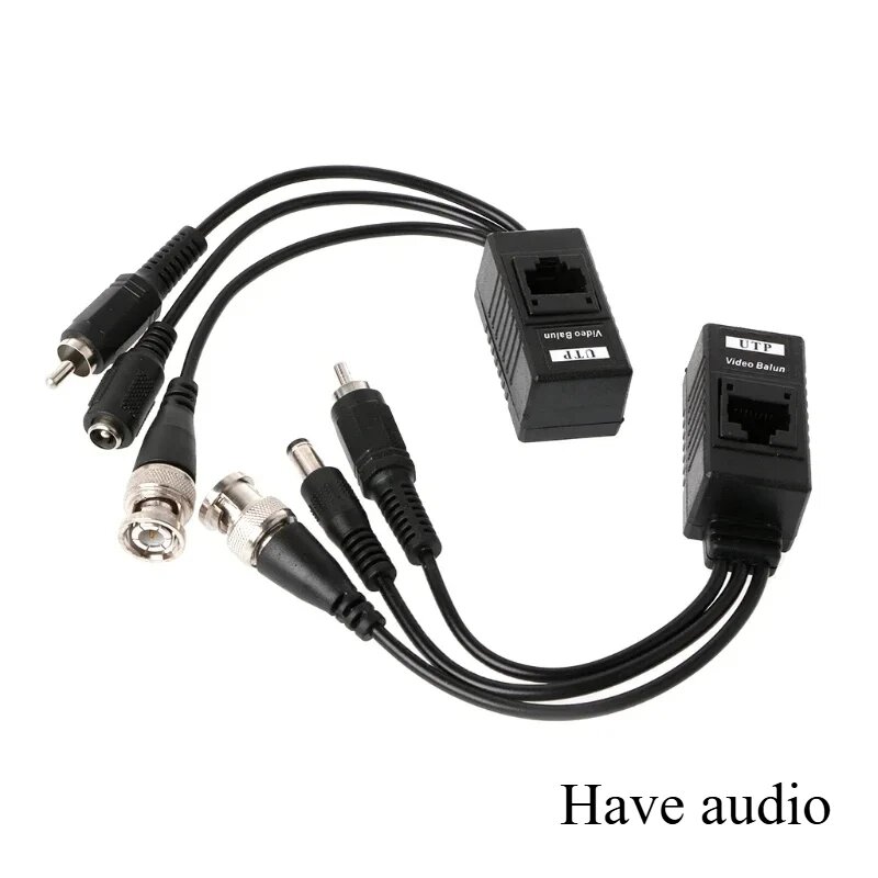Пассивный видеобалун BNC-RJ45 для видеонаблюдения, No audio