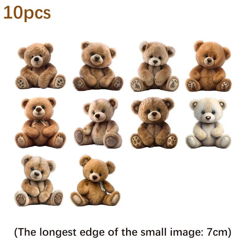 Теплопередающие наклейки с мультяшными мишками DTF для детской одежды SXTH00329-11