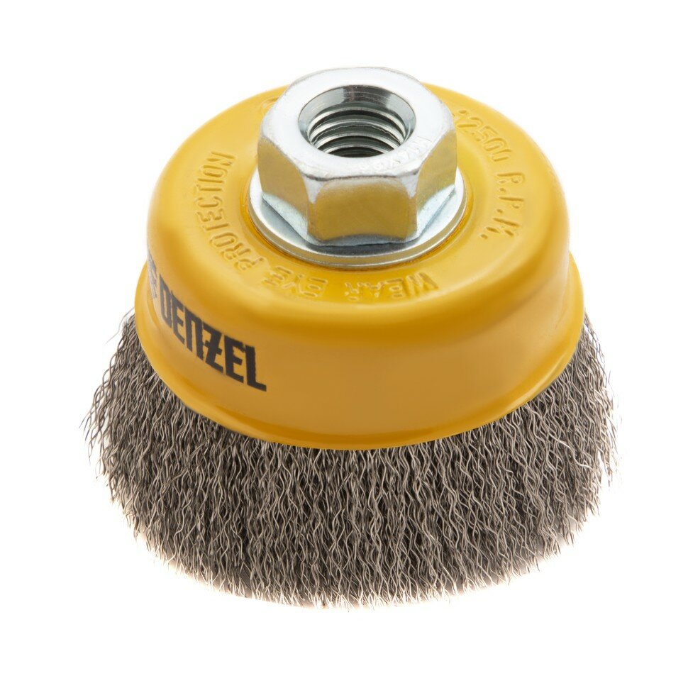 DENZEL Щетка для УШМ, 75 мм, "Чашка", витая нержавеющая проволока 0.3 мм, М14 Denzel ( 746043 )