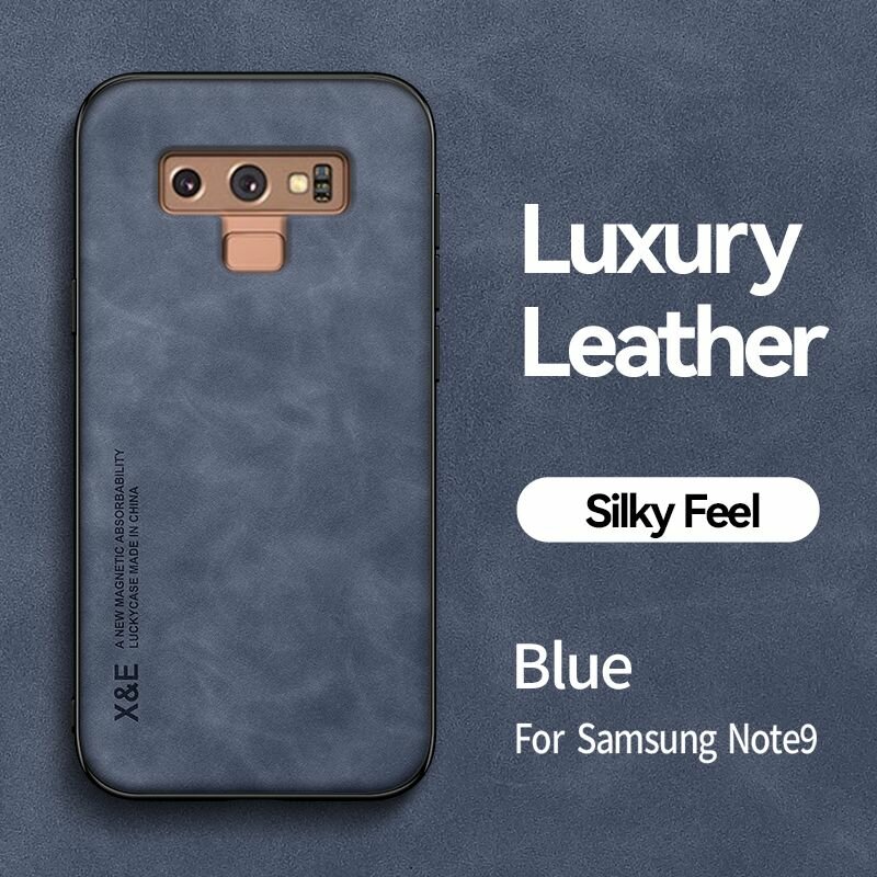 FASNYA Кожаный чехол на Samsung Galaxy Note 9 (Самсунг галакси Ноут 9) с защитой камеры противоударный, ля магнитного авто-держателя