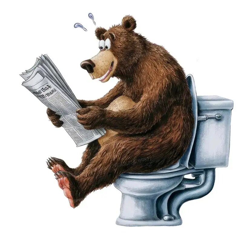 Забавный кот, собака, лиса, тигр, животное наклейка на унитаз, наклейка на крышку унитаза, наклейка на стену, украшение для туалета, дома, ванной комнаты, S353