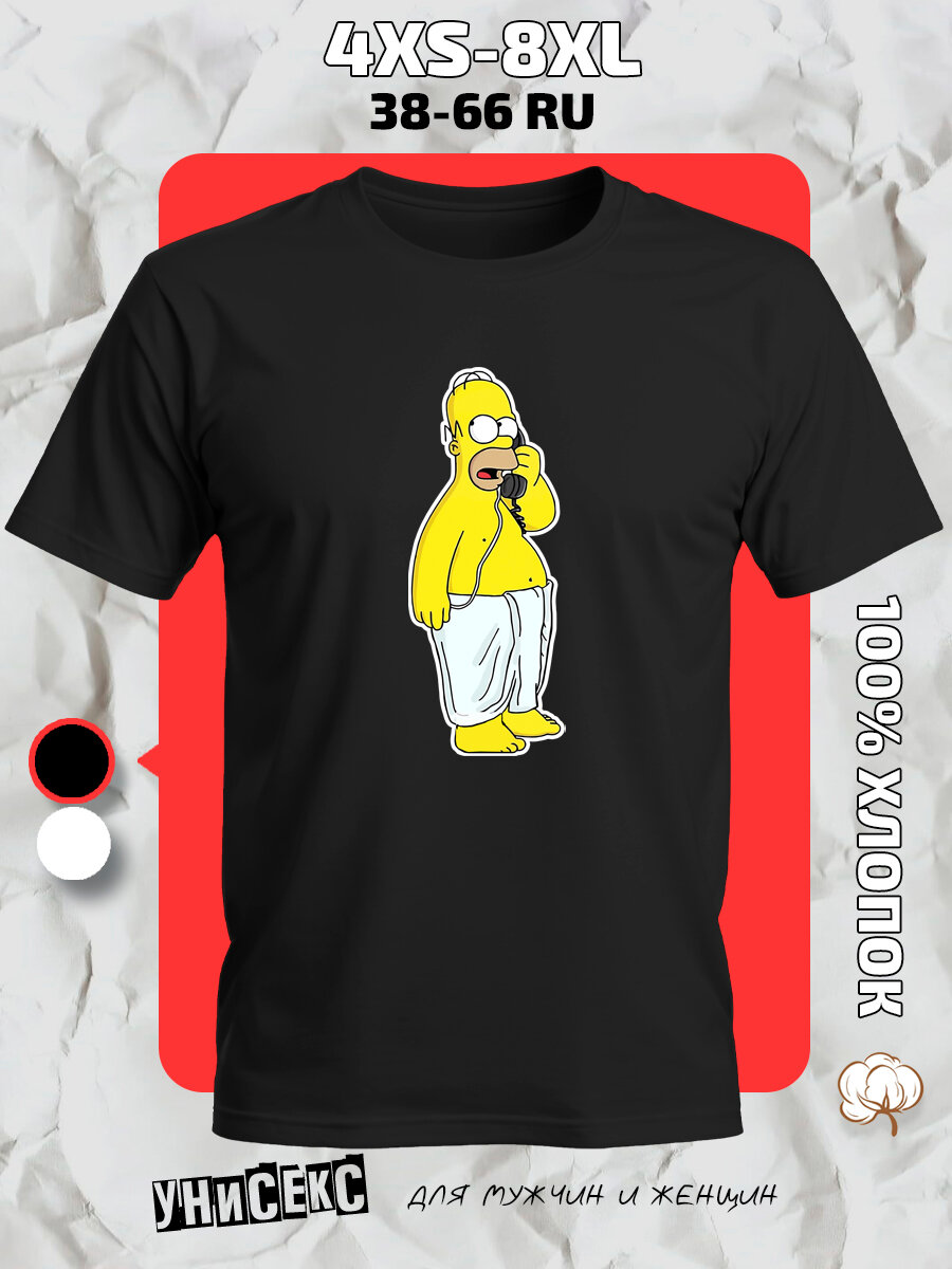 Футболка с принтом Симпсоны Гомер
