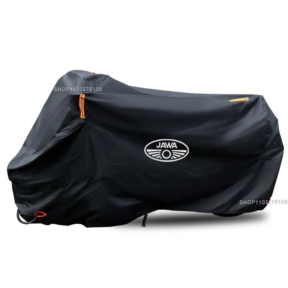 Водонепроницаемый чехол для мотоцикла BLKUOPAR JAWA, всесезонный пылезащитный чехол с логотипом графики для BLKUOPAR J 3XL for 220cm, белый