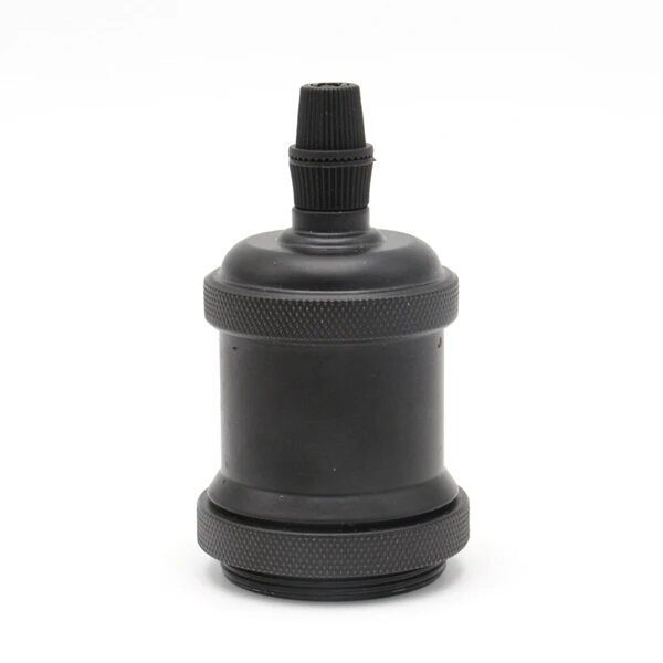 Патрон для лампы E27 REACHYEA, алюминий, матовый черный Черный, Matte black, 1 pieces