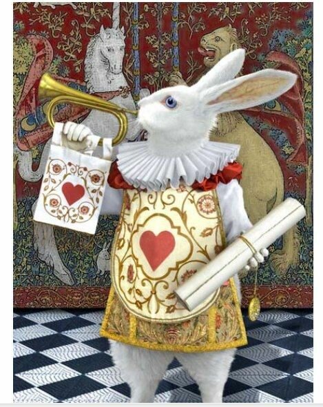 Схема для вышивки крестом HAED The White Rabbit Herlad/Белый кролик Алисы