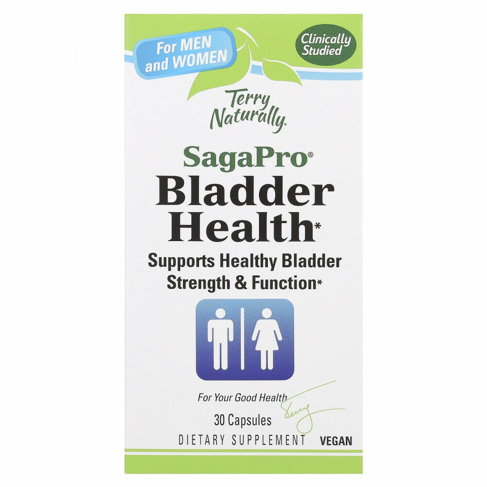 Terry Naturally, SagaPro, здоровье мочевого пузыря, для мужчин и женщин, 30 капсул (100 мг на капсулу)